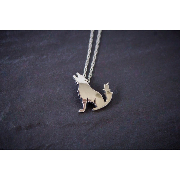 925 Sterling Silver Wolf Pendant, Howling Wolf Pendant, Wolf Howling at ...